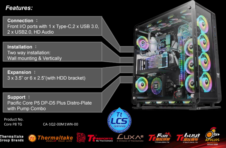 Thermaltake Core P8 TG Full Tower Case. Comunicato Stampa - Hardware Ready